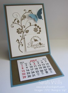 Butterfly Easel Calendar Card… – Sarahs Ink Spot
