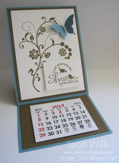 Butterfly Easel Calendar Card… – Sarahs Ink Spot