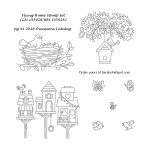 Pretty Calendar Easel Cards made with cute stamps from Flying Home ...