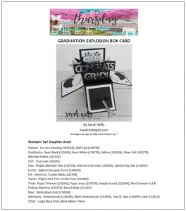 3-D Thursday is here with a Graduation Explosion Box Card! – Sarahs Ink ...